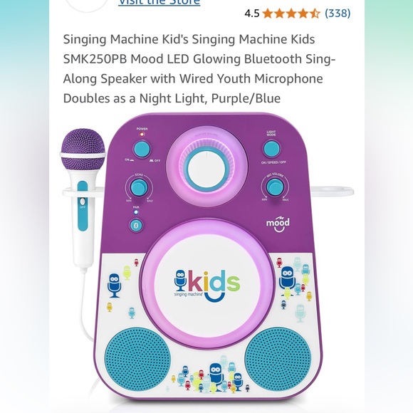Toys | Singing Machine Kids Singing Machine Kids Mood Led Glowing ...